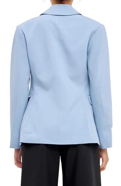 GREY LAB Single-button Blazer - Light Blue