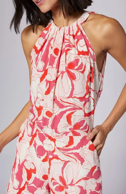 Equipment Eudora Abstract Floral Silk Romper