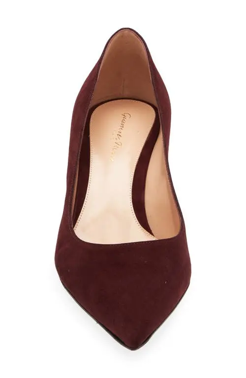 GIANVITO ROSSI Pointed-toe Kitten Heel Pump - Royale