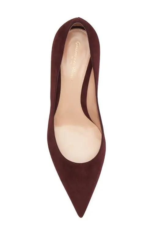 GIANVITO ROSSI Pointed-toe Kitten Heel Pump - Royale