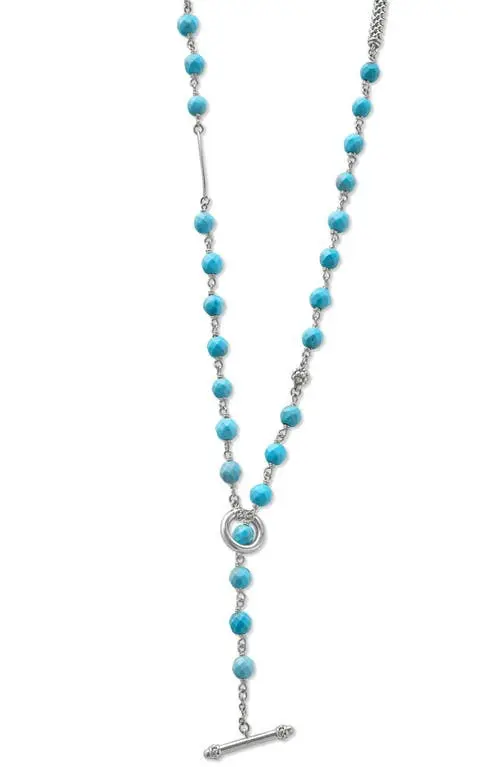 Lagos Caviar Icon Bead Dual Layer Necklace - Turquoise