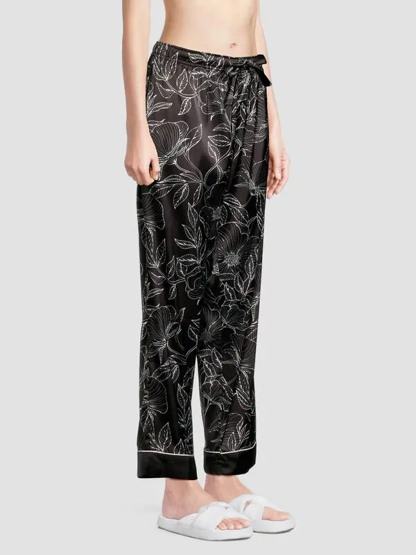AVERIE Leaf Print Long Pajama Set
