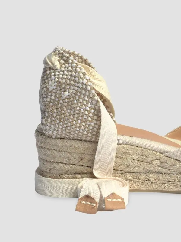 CastaÑer Carina 3 Espadrille Wedge Sandals - Ivory