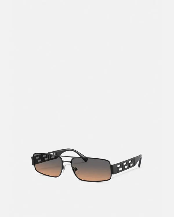 Versace Greca Rectangular Sunglasses