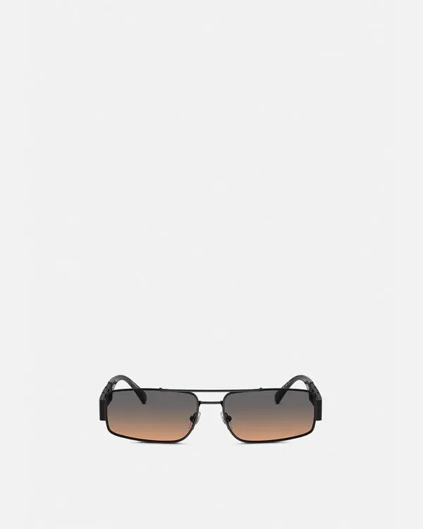 Versace Greca Rectangular Sunglasses