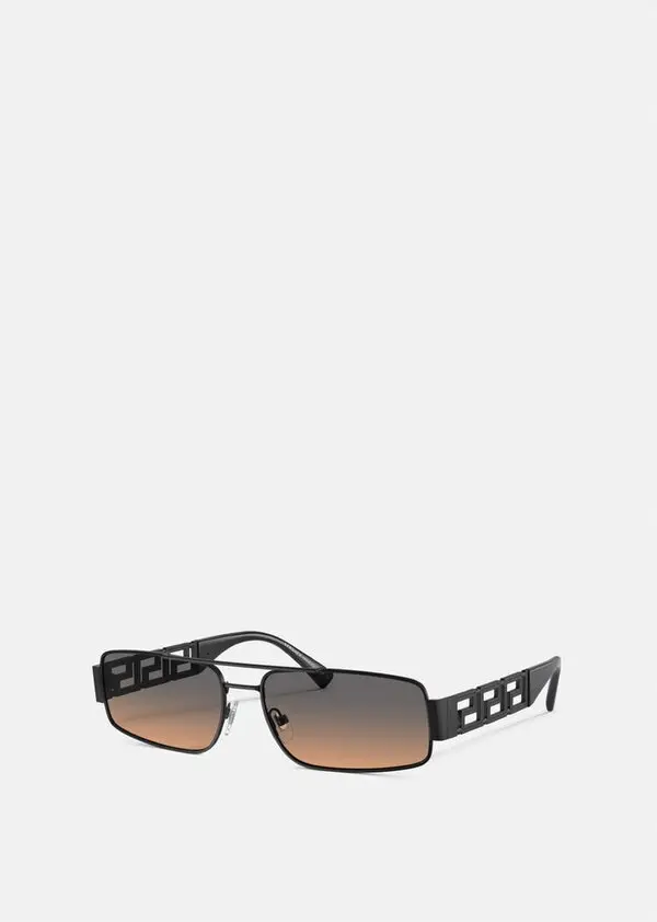 Versace Greca Rectangular Sunglasses