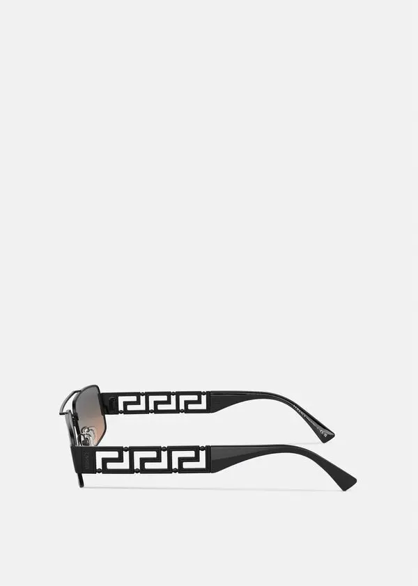 Versace Greca Rectangular Sunglasses