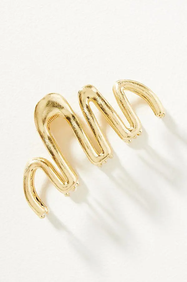 Anthropologie Squiggle Hair Claw Clip - Gold