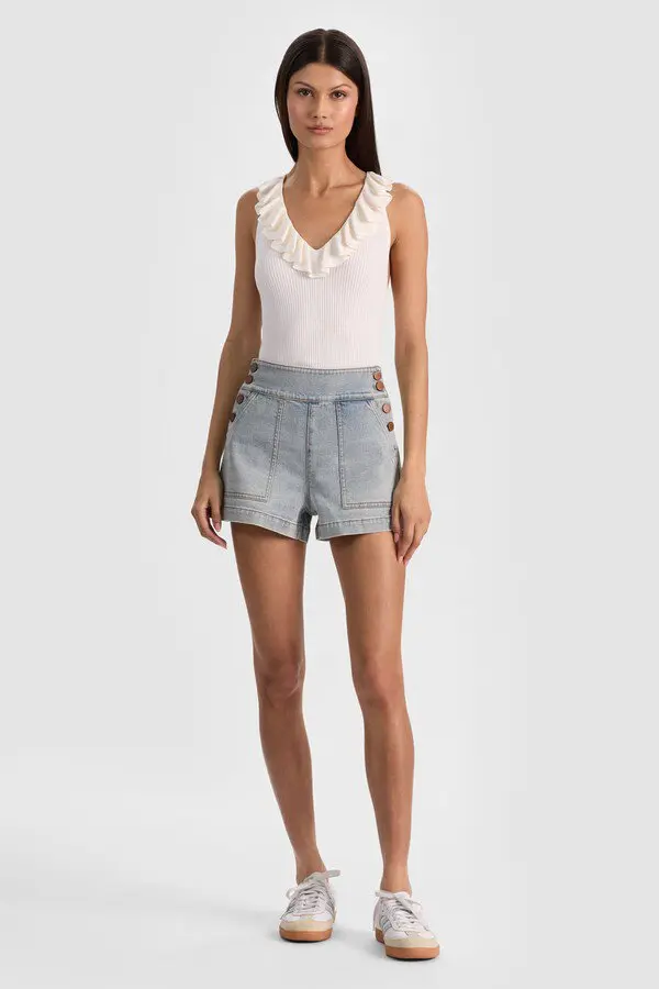 Alice + Olivia Donald Jean Short - Blue