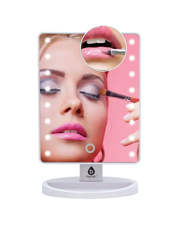PURSONIC Led Lighted Vanity Makeup Mirror - White