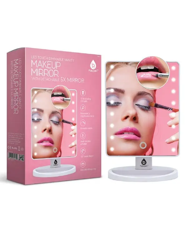 PURSONIC Led Lighted Vanity Makeup Mirror - White