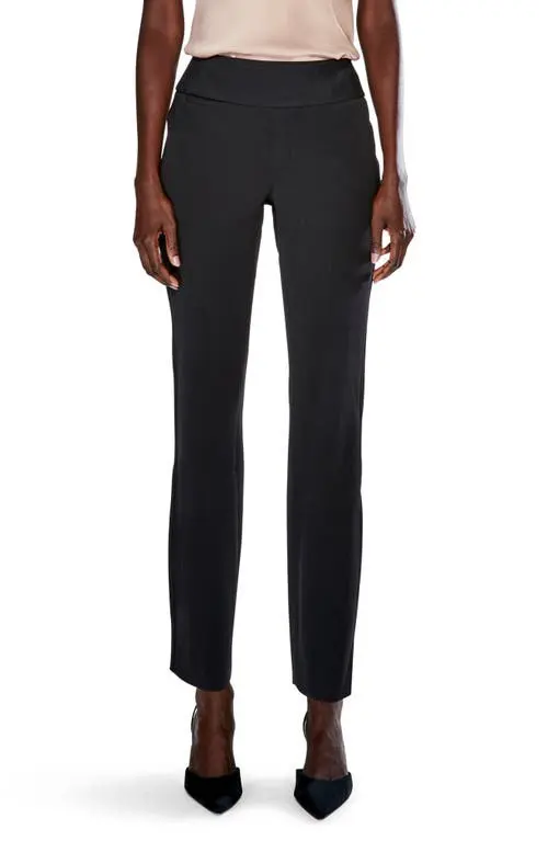 NIC+ZOE Work It Straight Leg Trousers - Black Onyx