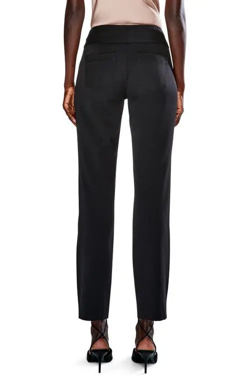 NIC+ZOE Work It Straight Leg Trousers - Black Onyx