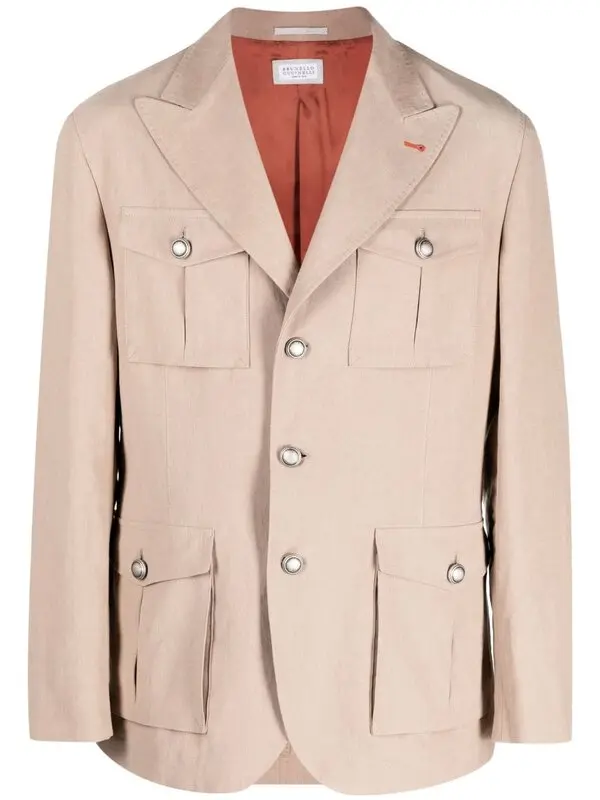 Brunello Cucinelli Single-breasted Linen Blazer