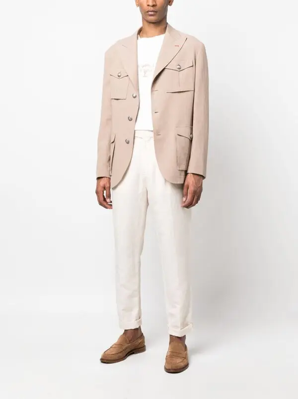 Brunello Cucinelli Single-breasted Linen Blazer