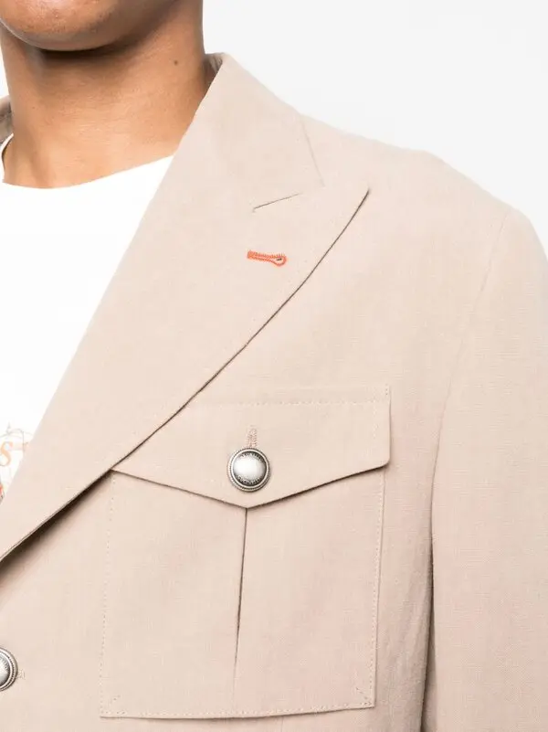 Brunello Cucinelli Single-breasted Linen Blazer