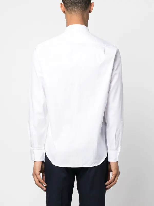 FURSAC Collarless Long-sleeve Cotton Shirt