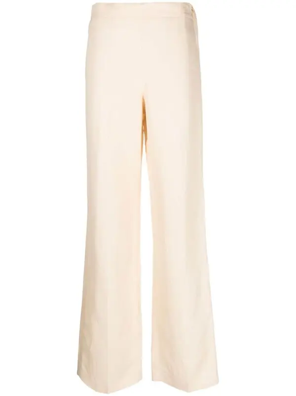 TWINSET Mid-rise Wide-leg Trousers - Neutrals