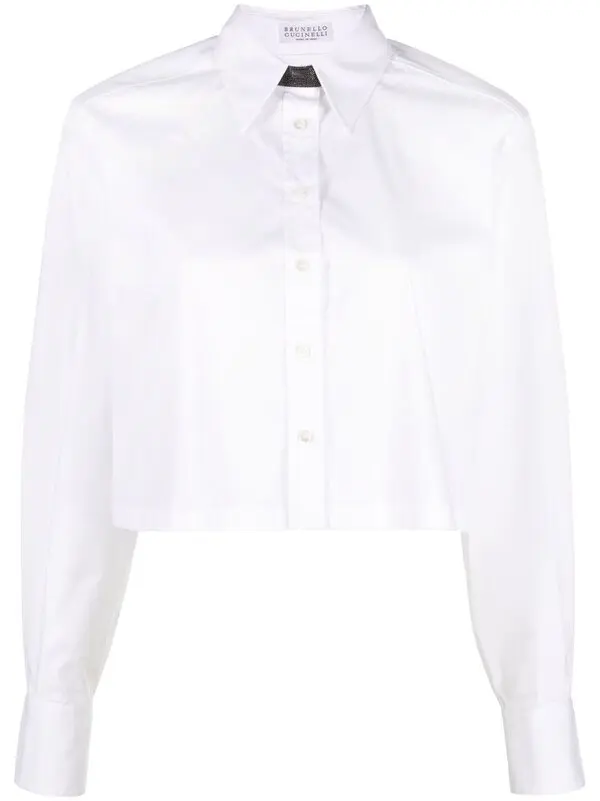 Brunello Cucinelli Cropped Long-sleeve Shirt