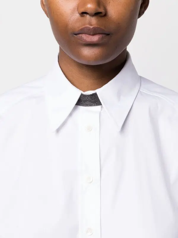 Brunello Cucinelli Cropped Long-sleeve Shirt