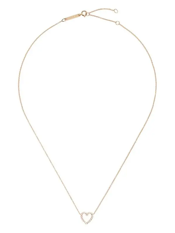 Zoe Chicco 14kt Yellow Diamond Heart Necklace