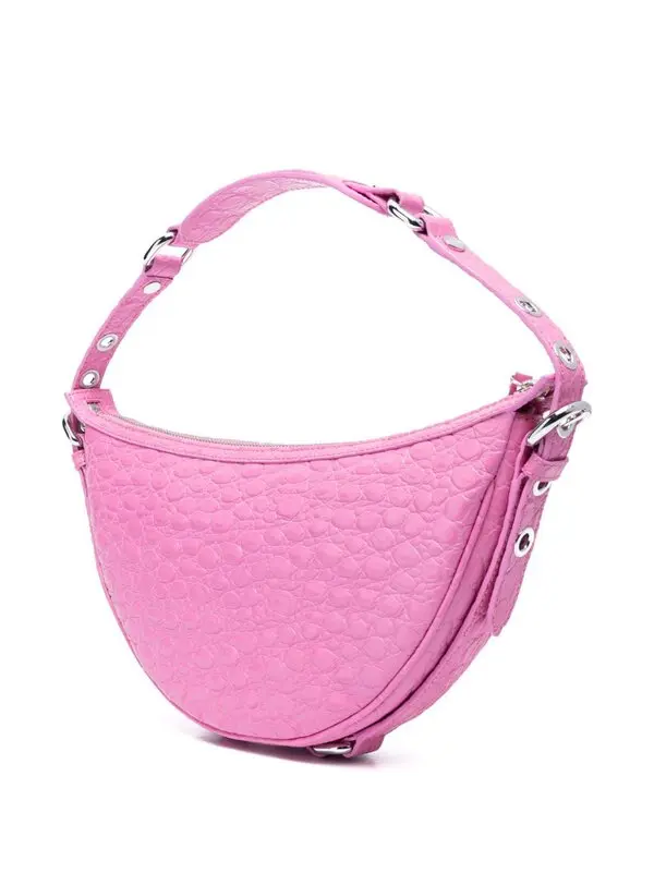 By Far Gib Embossed Shoulder Bag - Pink