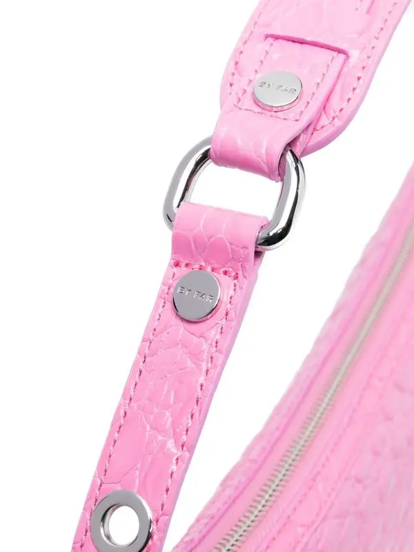 By Far Gib Embossed Shoulder Bag - Pink