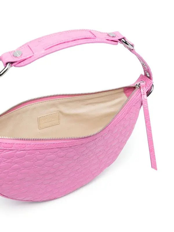 By Far Gib Embossed Shoulder Bag - Pink