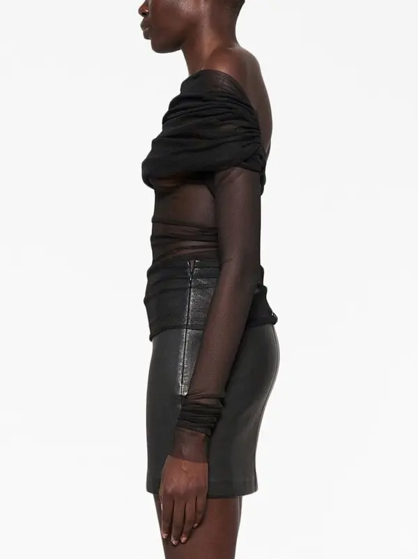 Christopher Esber Veiled Silk Top - Black