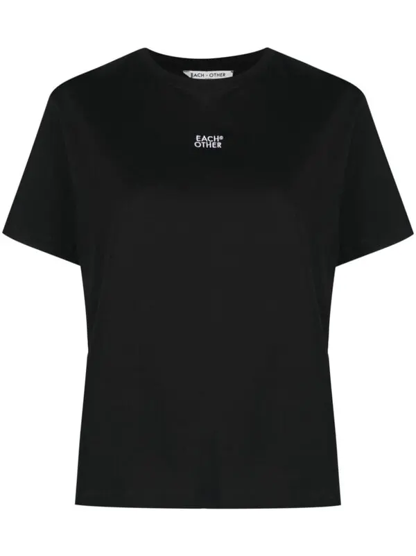 Each X Other Logo-print Crew-neck T-shirt - Black