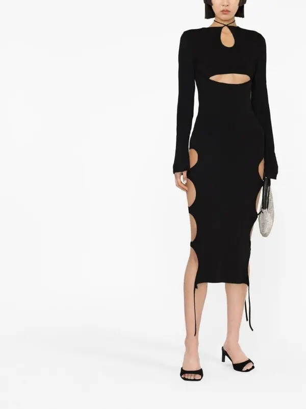 ANDREĀDAMO Cut-out Detail Knitted Dress