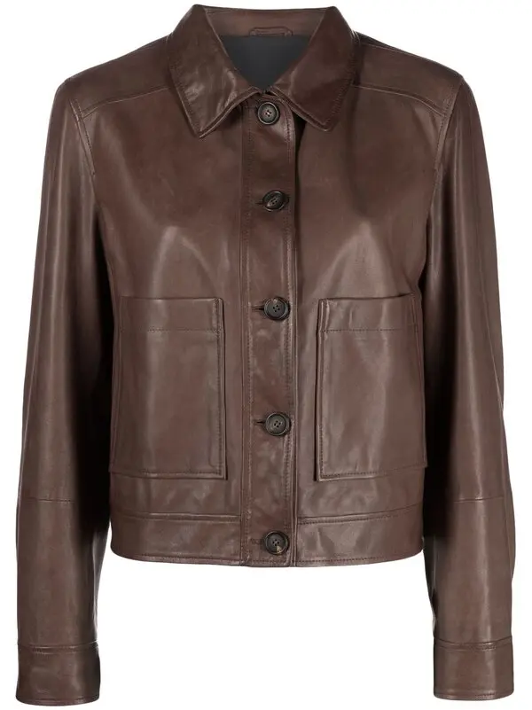Brunello Cucinelli Button-fastened Eco-leather Jacket