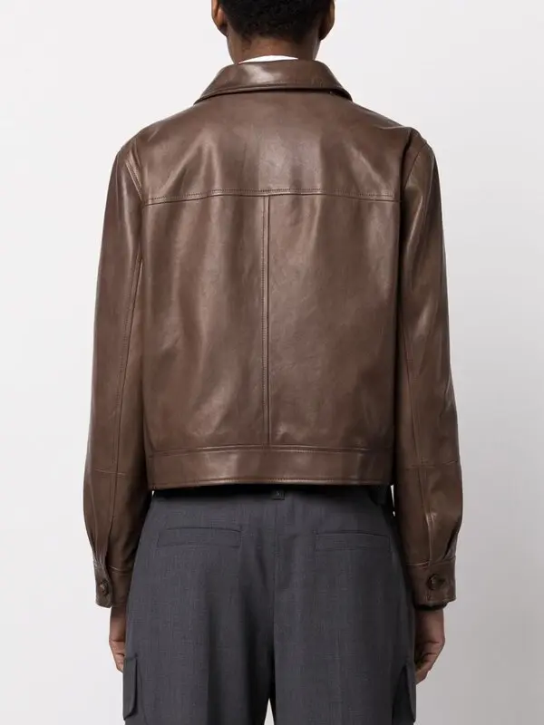 Brunello Cucinelli Button-fastened Eco-leather Jacket