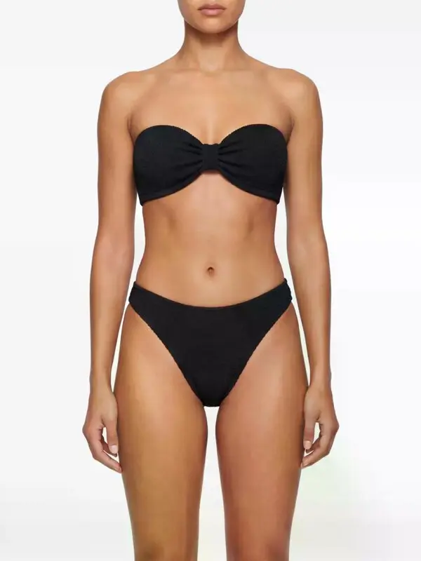 Hunza G Crinkled Two-piece Bikini - Black