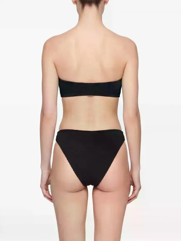 Hunza G Crinkled Two-piece Bikini - Black