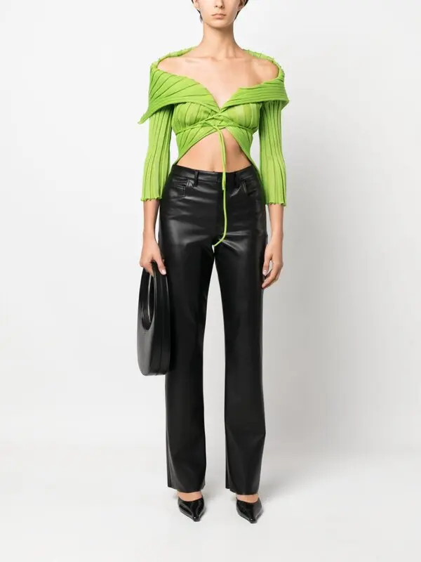 A. ROEGE HOVE Ara Wide-collar Wrap Cardigan - Green