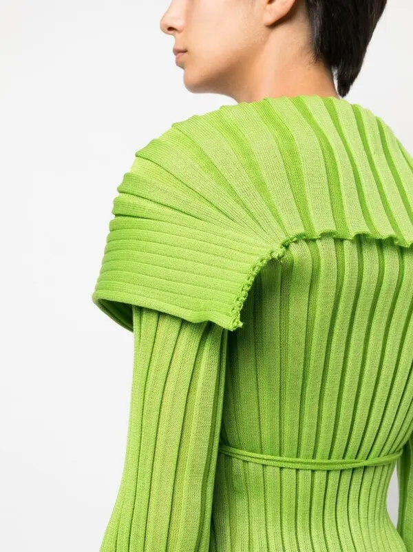 A. ROEGE HOVE Ara Wide-collar Wrap Cardigan - Green