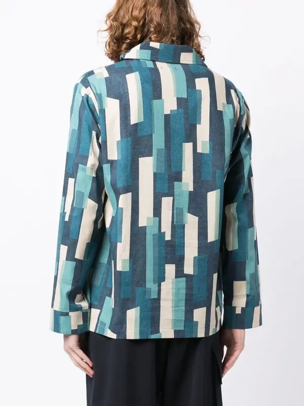 CLOT Geometric-print Button-up Shirt