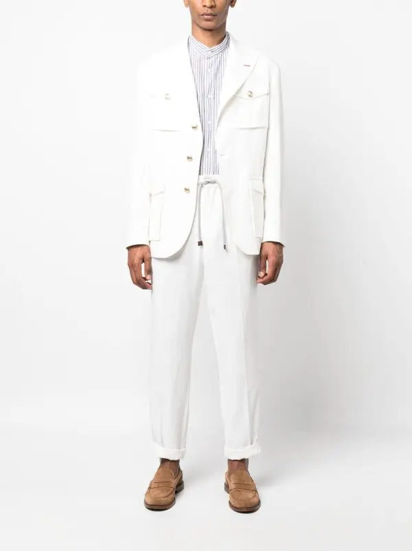 Brunello Cucinelli Linen Jacket With Pockets
