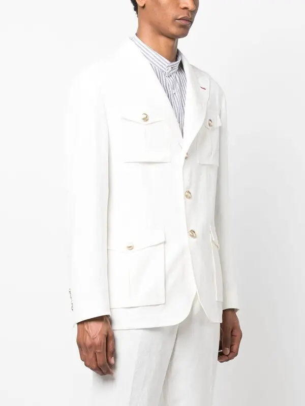 Brunello Cucinelli Linen Jacket With Pockets
