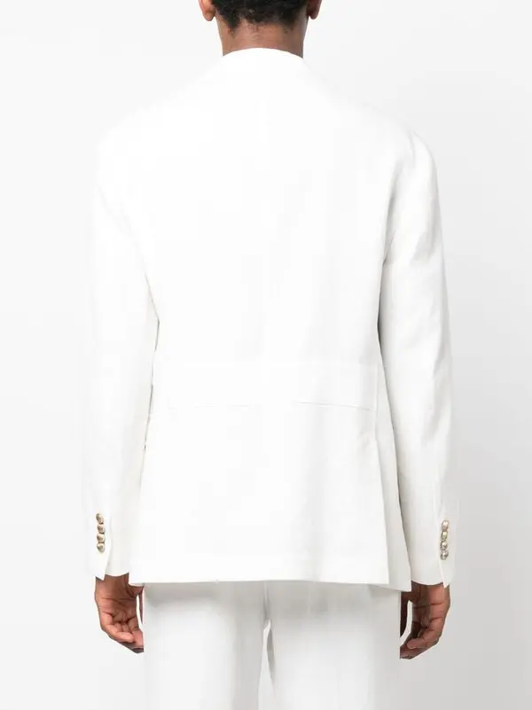 Brunello Cucinelli Linen Jacket With Pockets