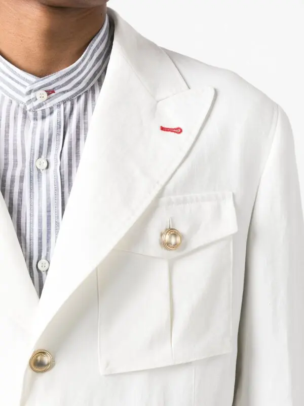 Brunello Cucinelli Linen Jacket With Pockets