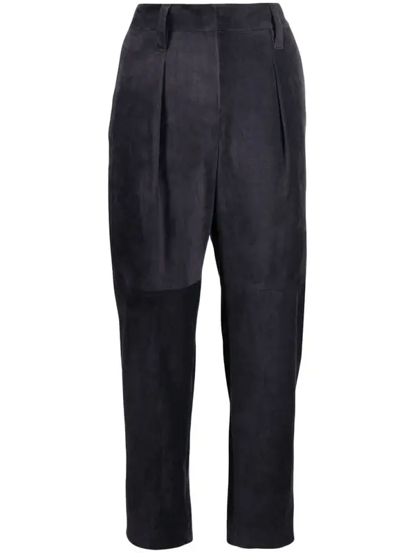 Brunello Cucinelli Cropped Suede Trousers