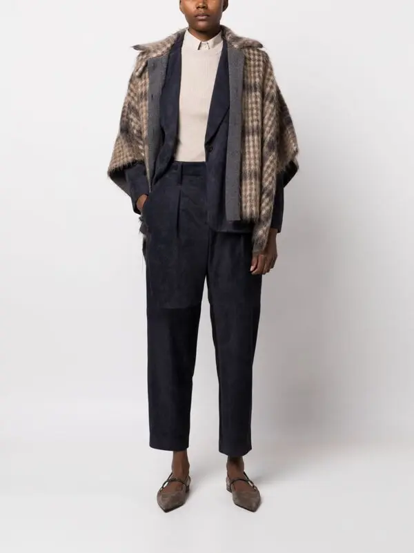 Brunello Cucinelli Cropped Suede Trousers
