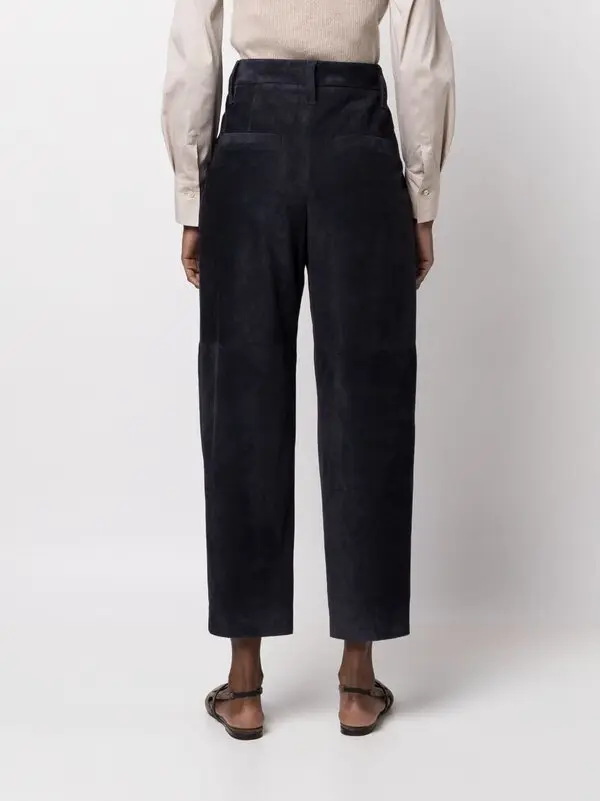 Brunello Cucinelli Cropped Suede Trousers