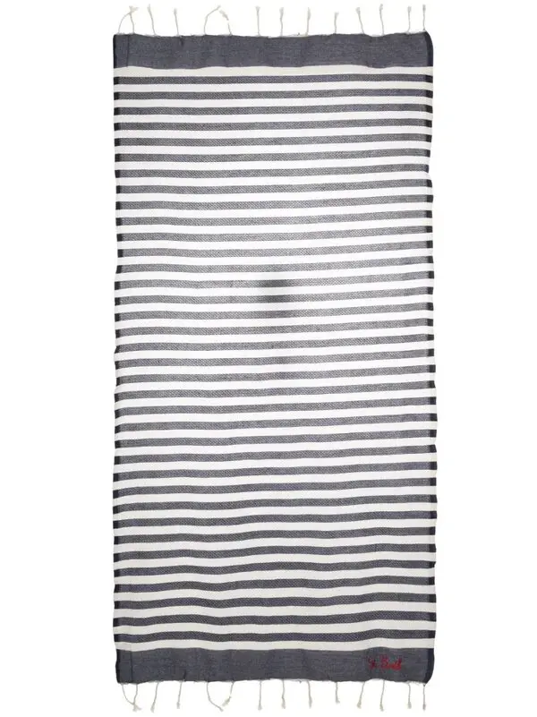 MC2 SAINT BARTH Striped Fringed Beach Towel