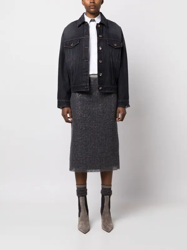 Brunello Cucinelli Authentic Monili-embellished Denim Jacket