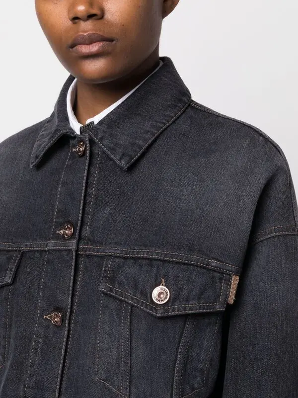 Brunello Cucinelli Authentic Monili-embellished Denim Jacket