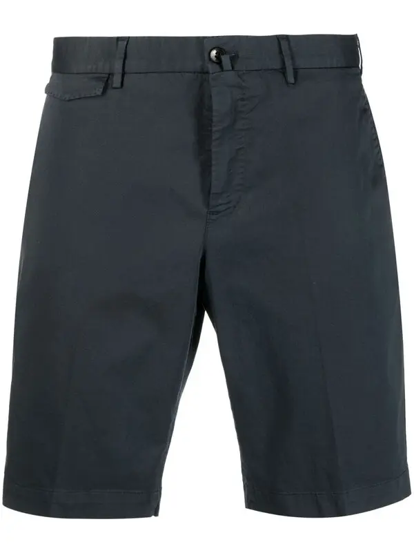 PT TORINO Above-knee Cotton Chino Shorts - Blue