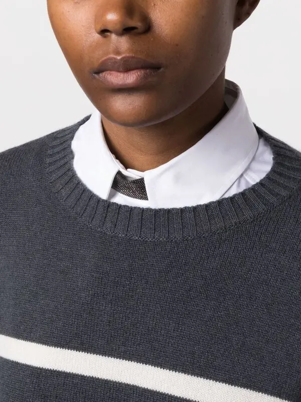 Brunello Cucinelli Striped Cashmere Jumper